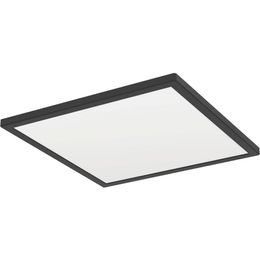 Eglo Deckenleuchte "Rovito-R Deckenlampe, Deckenbeleuchtung, Badlampe, Kunststoff, IP44", schwarz, 1, H: 3cm, 1 Stk., Leuchten, Wand-/Deckenleuchte - L39 x B39 x H3 cm - schwarz - 17,6W inkl., Deckenleuchte