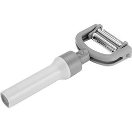 Sparsch&auml;ler Zwilling "Z-Cut", grau, B:8,8cm H:3,1cm L:18,6cm, Edelstahl, Kunststoff, K&uuml;chenschneider, 5-in-1, Lang- und Quersch&auml;ler in einem, f&uuml;r Links- und Rechtsh&auml;nder