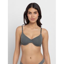 Dorina Damen B&uuml;gel-BH "Noa", Gr. 85gr&uuml;n, Jersey, Obermaterial: 79% Polyamid, 21% Elasthan, BHs, mit Schale, nicht gef&uuml;ttert, mit B&uuml;gel, basic,