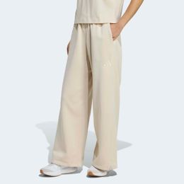Damen Sporthose "ALL SZN LOOSE WIDE-LEG"crystal linen, normal, gr., Gr. L, adidas Sportswear, Obermaterial: 70% Baumwolle, 30% Polyester, Hosen