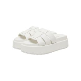 Sandale Buffalo "Buffalo NOA MULE MS", Damen, Gr. 40, wei&szlig;, Kunstfaser, unifarben, Schuhe Sandale