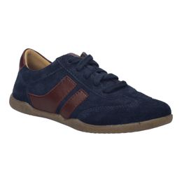 Sneaker Josef Seibel "Cassandra 11, indigo-kombi", Damen, Gr. 37, blau (indigo, kombi), Obermaterial: 100% Rindsleder Leather cow., Schuhe Sneaker