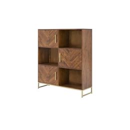 H&ouml;ffner Highboard aus Massivholz Calatria &brvbar; holzfarben &brvbar; Ma&szlig;e (cm): B: 120 H: 140 T: 39.0 &raquo; H&ouml;ffner