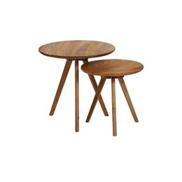 H&ouml;ffner Couchtisch 2er-Set Malaita &brvbar; holzfarben &brvbar; Ma&szlig;e (cm): H: 45 &Oslash;: 50 &raquo; H&ouml;ffner