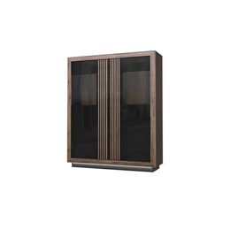 H&ouml;ffner Highboard Sevilla &brvbar; schwarz &brvbar; Ma&szlig;e (cm): B: 133 H: 162 T: 42.0 &raquo; H&ouml;ffner