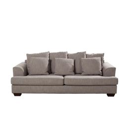 Soho Gro&szlig;es Loungesofa braun - Webstoff Franka beige Ma&szlig;e (cm): B: 231 H: 87 T: 103.0 &raquo; H&ouml;ffner