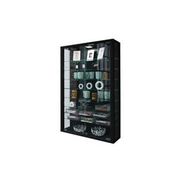 H&ouml;ffner H&auml;ngevitrine Udina &brvbar; schwarz &brvbar; Ma&szlig;e (cm): B: 59 H: 91,3 T: 18.0 &raquo; H&ouml;ffner
