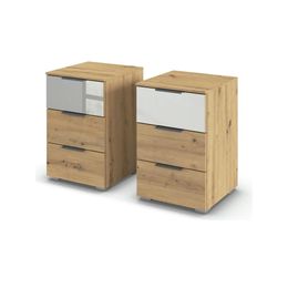 H&ouml;ffner Nachttisch 2er-Set Skyla &brvbar; holzfarben &brvbar; Ma&szlig;e (cm): B: 40 H: 61 &raquo; H&ouml;ffner