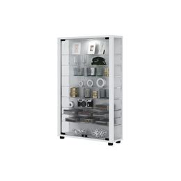 H&ouml;ffner Vitrine Lumo &brvbar; wei&szlig; &brvbar; Ma&szlig;e (cm): B: 59 H: 90 T: 18.0 &raquo; H&ouml;ffner