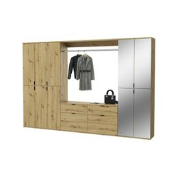 H&ouml;ffner Garderobenkombination Projekt X &brvbar; holzfarben &brvbar; Ma&szlig;e (cm): B: 273 H: 193 T: 34.0 &raquo; H&ouml;ffner