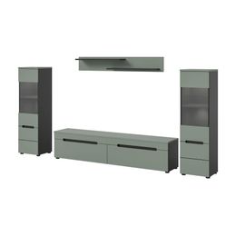 H&ouml;ffner Wohnwand &brvbar; grau &brvbar; Ma&szlig;e (cm): B: 272 H: 141 &raquo; H&ouml;ffner