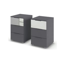H&ouml;ffner Nachttisch 2er-Set Skyla &brvbar; grau &brvbar; Ma&szlig;e (cm): B: 40 H: 61 &raquo; H&ouml;ffner