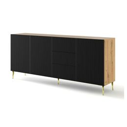 H&ouml;ffner Sideboard &brvbar; schwarz &brvbar; Ma&szlig;e (cm): B: 200 H: 87 &raquo; H&ouml;ffner