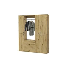 H&ouml;ffner Garderoben-Set Projekt X &brvbar; holzfarben &brvbar; Ma&szlig;e (cm): B: 152 H: 193 T: 34.0 &raquo; H&ouml;ffner