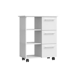 H&ouml;ffner Servierwagen Esilo &brvbar; wei&szlig; &brvbar; Ma&szlig;e (cm): B: 68 H: 85 &raquo; H&ouml;ffner