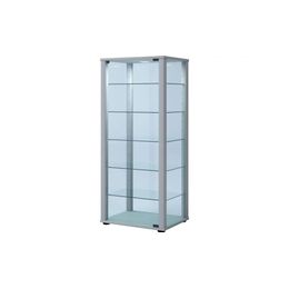 H&ouml;ffner Vitrine Kavisa &brvbar; silber &brvbar; Ma&szlig;e (cm): B: 50 H: 114,5 T: 38.0 &raquo; H&ouml;ffner