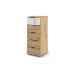 H&ouml;ffner Hochkommode Skyla &brvbar; holzfarben &brvbar; Ma&szlig;e (cm): B: 40 H: 100 &raquo; H&ouml;ffner