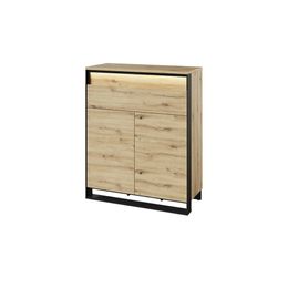 H&ouml;ffner Kommode mit Beleuchtung Quito &brvbar; holzfarben &brvbar; Ma&szlig;e (cm): B: 92 H: 113 T: 40.0 &raquo; H&ouml;ffner