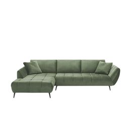 bobb Ecksofa mit Sitztiefenverstellung Carly gr&uuml;n Ma&szlig;e (cm): B: 320 H: 90 T: 215.0 &raquo; H&ouml;ffner