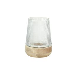 HOME STORY Windlicht mit Glasuafsatz braun Glas Ma&szlig;e (cm): H: 25,5 &Oslash;: 18.5 &raquo; H&ouml;ffner