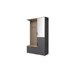 H&ouml;ffner Kompaktgarderobe Rovereto grau Ma&szlig;e (cm): B: 122 H: 195 T: 35.0 &raquo; H&ouml;ffner