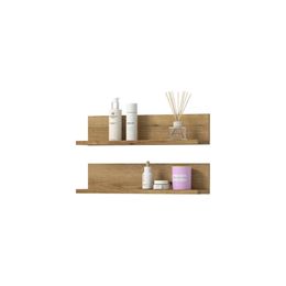 H&ouml;ffner Wandregal Set &brvbar; holzfarben &brvbar; Ma&szlig;e (cm): B: 51 H: 12 &raquo; H&ouml;ffner