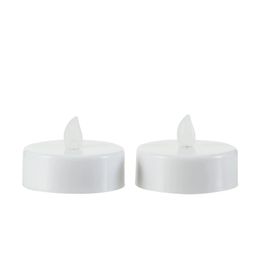 H&ouml;ffner LED Teelichter 2er-Set &brvbar; wei&szlig; &brvbar; Kunststoff &brvbar; Ma&szlig;e (cm): H: 1 &Oslash;: 1 &raquo; H&ouml;ffner