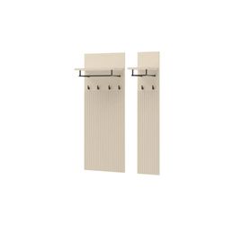 H&ouml;ffner Garderobenpaneel-Set mit Ablage Torbole &brvbar; beige &brvbar; Holzwerkstoff &brvbar; Ma&szlig;e (cm): B: 50 H: 132 T: 27.0 &raquo; H&ouml;ffner