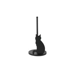 H&ouml;ffner K&uuml;chenrollenhalter Katze &brvbar; schwarz &brvbar; Metall &brvbar; Ma&szlig;e (cm): H: 31 &Oslash;: 15 &raquo; H&ouml;ffner