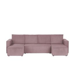 U.N.O uno Wohnlandschaft mit Schlaffuntion Cleo &brvbar; rosa/pink &brvbar; Ma&szlig;e (cm): B: 296 H: 88 T: 148.0 &raquo; H&ouml;ffner