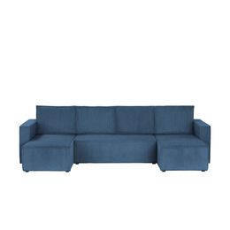U.N.O uno Wohnlandschaft mit Schlaffuntion Cleo &brvbar; blau &brvbar; Ma&szlig;e (cm): B: 296 H: 88 T: 148.0 &raquo; H&ouml;ffner