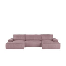 U.N.O uno Wohnlandschaft mit Schlaffunktion Fjord &brvbar; rosa/pink &brvbar; Ma&szlig;e (cm): B: 358 H: 85 T: 167.0 &raquo; H&ouml;ffner