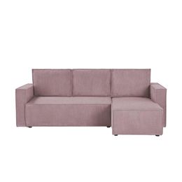 U.N.O uno Ecksofa mit Schlaffunktion Cleo &brvbar; rosa/pink &brvbar; Ma&szlig;e (cm): B: 230 H: 88 T: 148.0 &raquo; H&ouml;ffner