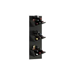 H&ouml;ffner Weinregal Vinosi &brvbar; schwarz &brvbar; Ma&szlig;e (cm): B: 33 H: 106,5 T: 25.6 &raquo; H&ouml;ffner