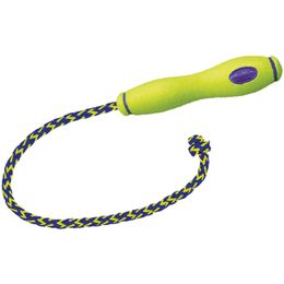 HUNTER Hundespielzeug Kong AirDog Squeaker Fetch Stick mit Tau gelb / 13 cm