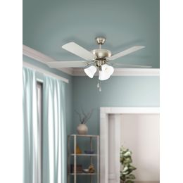 hofstein Eglo LAS PALMAS Deckenventilator Nickel-Matt, 3-flammig