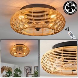 hofstein Mulstrand Deckenventilator 50 cm Schwarz, 4-flammig