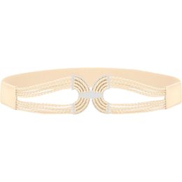 Lascana Damen Tailleng&uuml;rtel, Braun, Gr. 95, G&uuml;rtel, Material: Leder