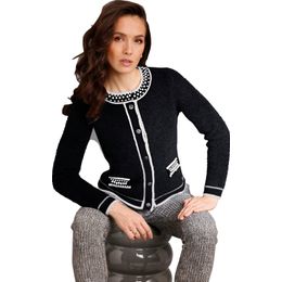 CREATION L PREMIUM Damen Strickjacke schwarz Gr&ouml;&szlig;e 40