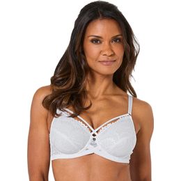 w&auml;schepur Damen B&uuml;gel-BH mit elastischer Bl&uuml;tenspitze wei&szlig; Gr&ouml;&szlig;e 90E