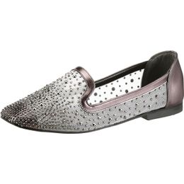 Heine Damen Slipper anthrazit-metallic Gr&ouml;&szlig;e 42