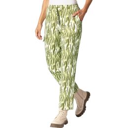 CR&Eacute;ATION L Damen Sweathose oliv-schilf-gemustert Gr&ouml;&szlig;e 36