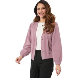 CR&Eacute;ATION L Damen Cardigan mauve Gr&ouml;&szlig;e 38