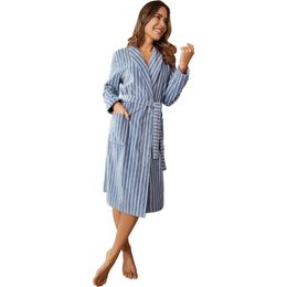 feel good Damen Bademantel taubenblau-champagner Gr&ouml;&szlig;e 36/38