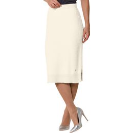 CREATION L PREMIUM Damen Strickrock aus Effektgarn ecru Gr&ouml;&szlig;e 18