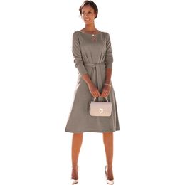 CR&Eacute;ATION L Damen Jersey-Kleid taupe-meliert Gr&ouml;&szlig;e 19