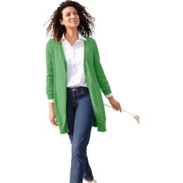 CR&Eacute;ATION L Damen Longstrickjacke mit gerippten B&uuml;ndchen apfel Gr&ouml;&szlig;e 38