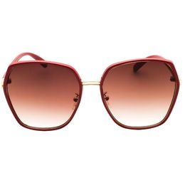 Guess Sonnenbrille Mit Braun-wei&szlig;em Farbverlauf Und Gl&auml;nzend Roten Gl&auml;sern