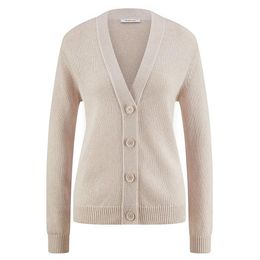 Peter Hahn - Strickjacke, beige, Gr. 46 / L - Baumwolle