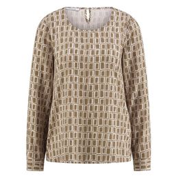 Peter Hahn - Bluse mit Rundhals-Ausschnitt, beige, Gr. 40 / M